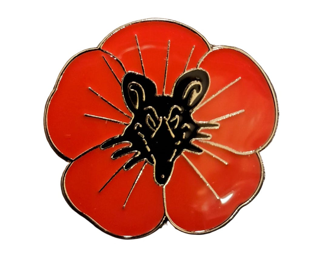 Black Rat Remembrance Pin Badge – Blue Light Gift CIC