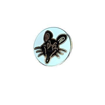 15mm Imitation Hard Enamel Rat Lapel Pin – Blue Light Gift CIC